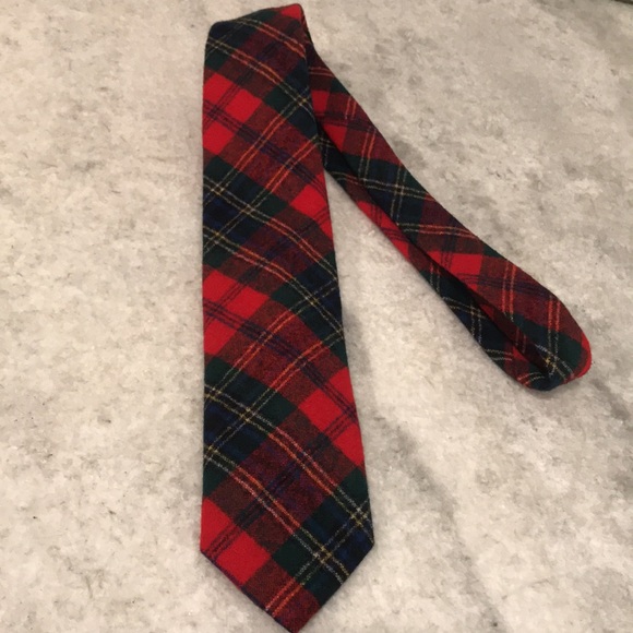 Pendleton | Accessories | Vintage Pendleton Wool Tartan Tie Mens Necktie Plaid Red Blue Made In ...